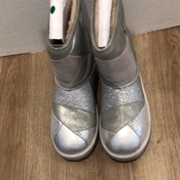 UGG | Shoes | Ugg Classic Short Size 5 Silver Patchwork Boots | Poshmark